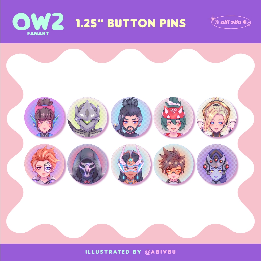 Overwatch 2 - 1.25" Button Pin Fanart by AbiVbu | Shopee Philippines