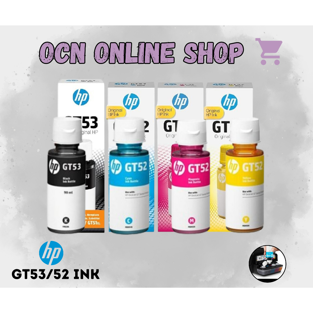 HP ink GT53 / GT52 Ink Bottle Printer inks HP Ink Tank / HP Smart Tank ...