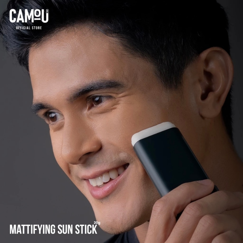 Camou Men's Mattifying Sun Stick SPF 50 PA++++ Vitamin C & Aloe Vera ...