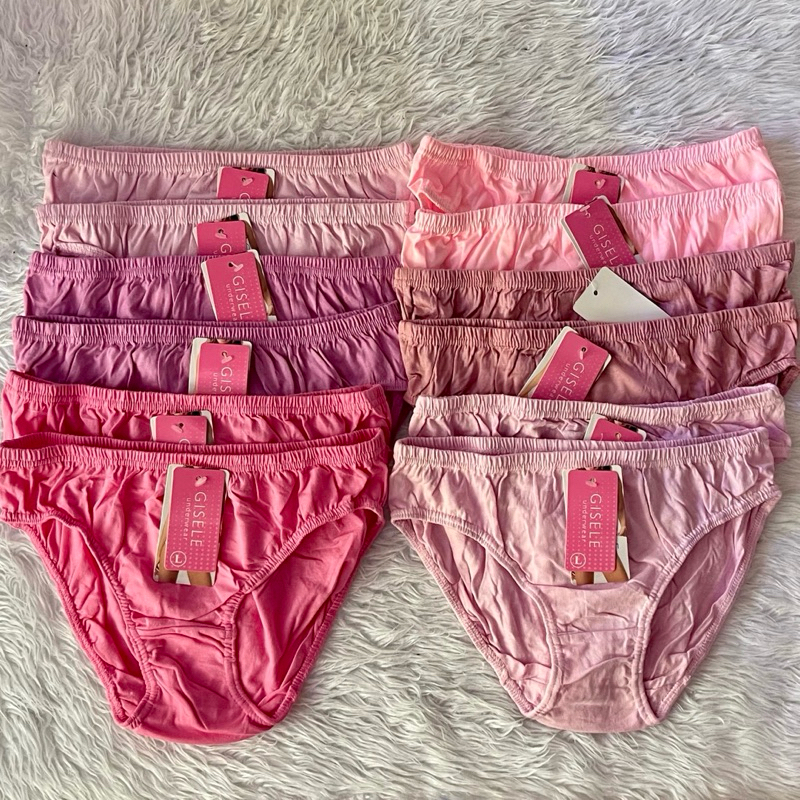 GISELE Ladies Panty New Arrival plain color panty for women 12/6pcs ...