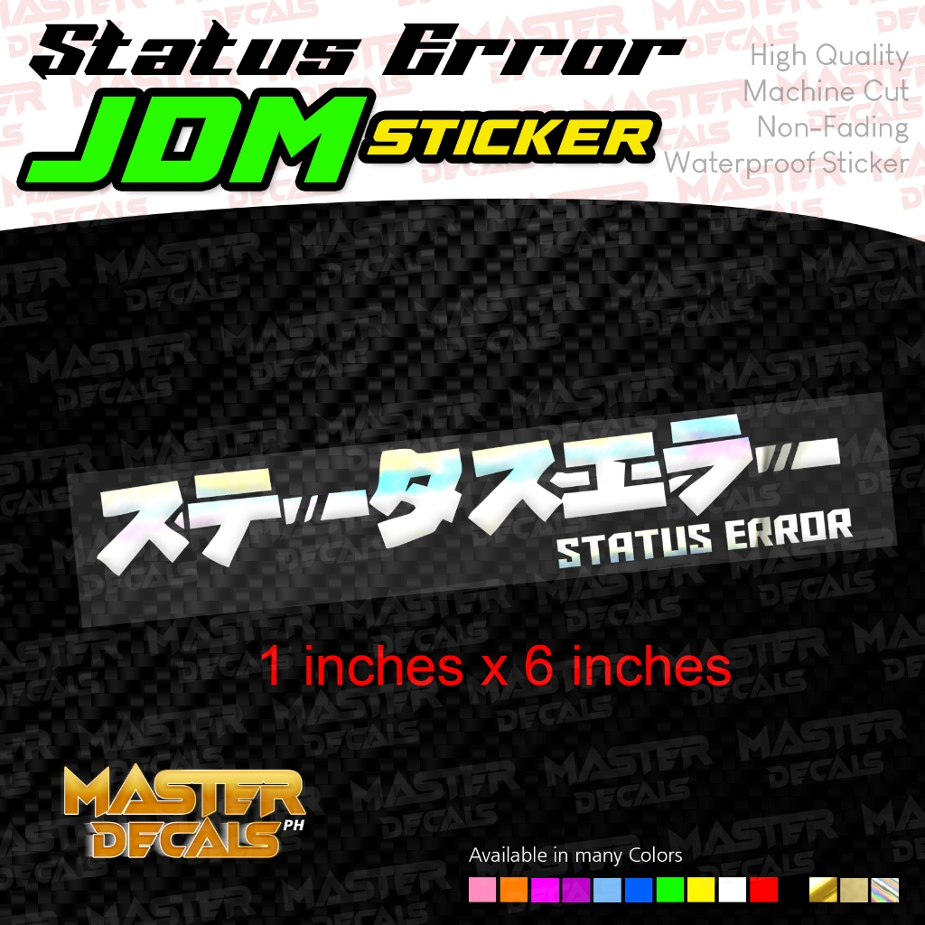 Status Error JDM Sticker Cut Out | Shopee Philippines