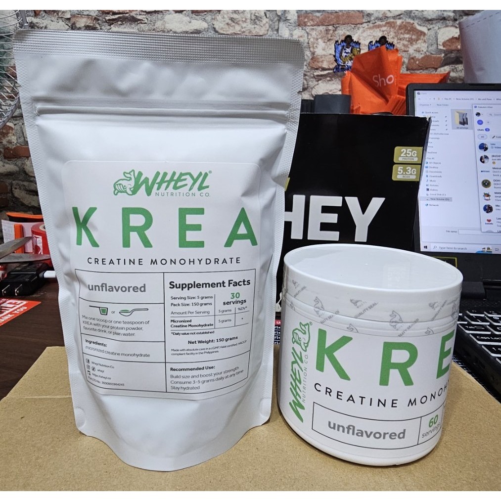 Krea Creatine Monohydrate by Wheyl Nutrition Co 60/30 Servings With ...