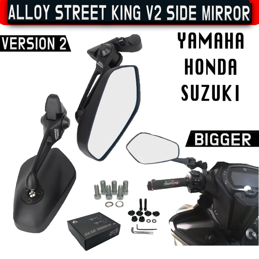 FULL CNC UNIVERSAL SHORT STEM REARVIEW Ray save SIDE MIRROR with screws ...