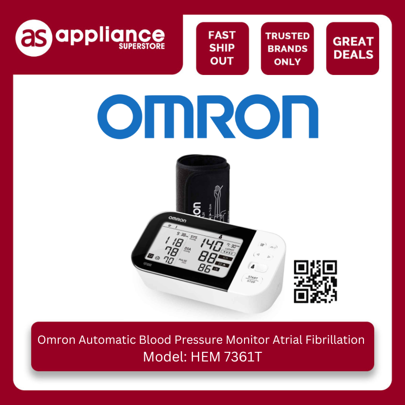 Omron HEM 7361T Automatic Blood Pressure Monitor Atrial Fibrillation ...