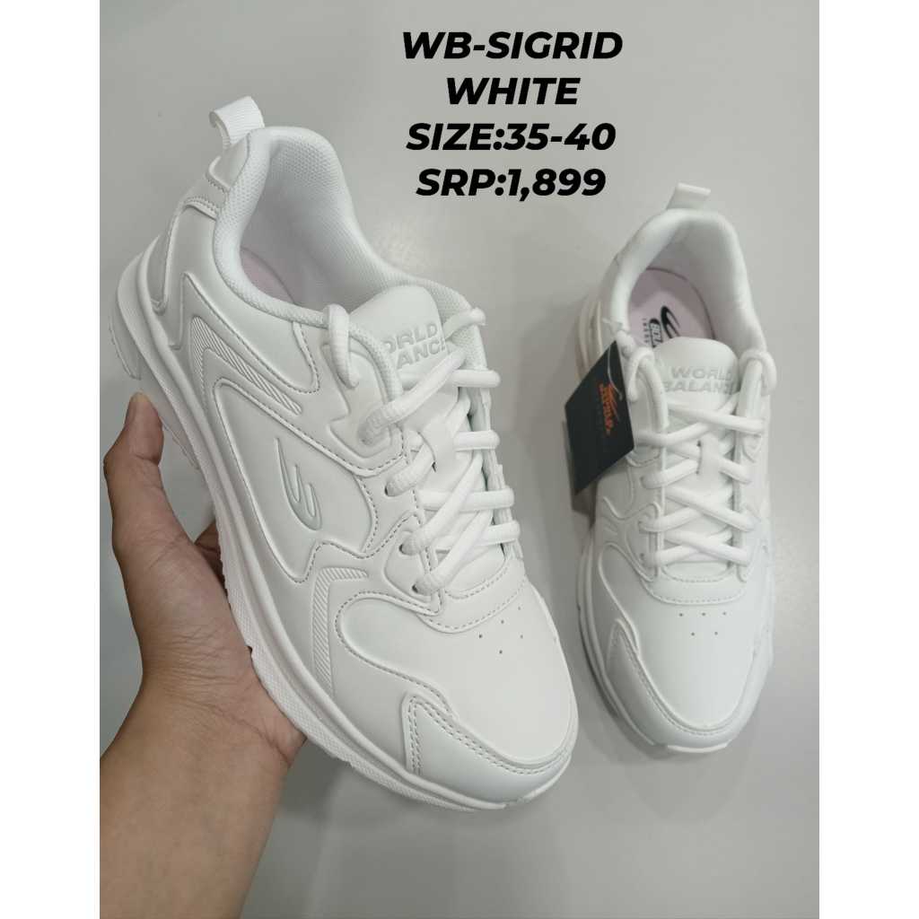 SIGRID WHITE SPORT SHOES FOR LADIES BY WORLD BALANCE | Shopee Philippines