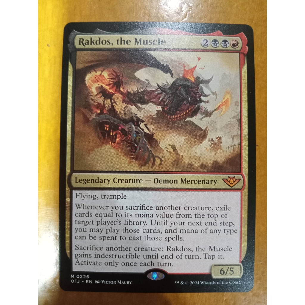 MTG Rakdos, the Muscle Mythic Outlaws of Thunder Junction OTJ Magic the Gathering | Shopee ...