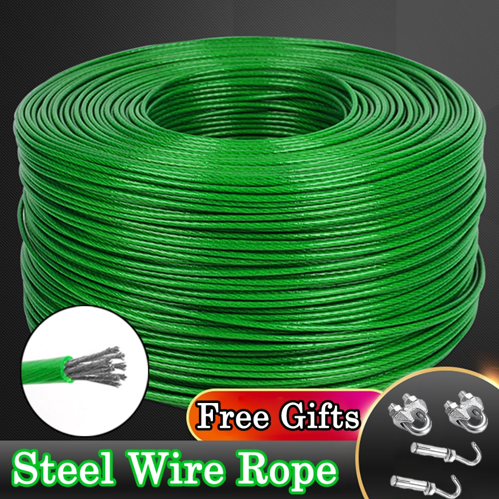20m Drying Line Plastic Coated Galvanized Steel Wire Rope For Dry ...