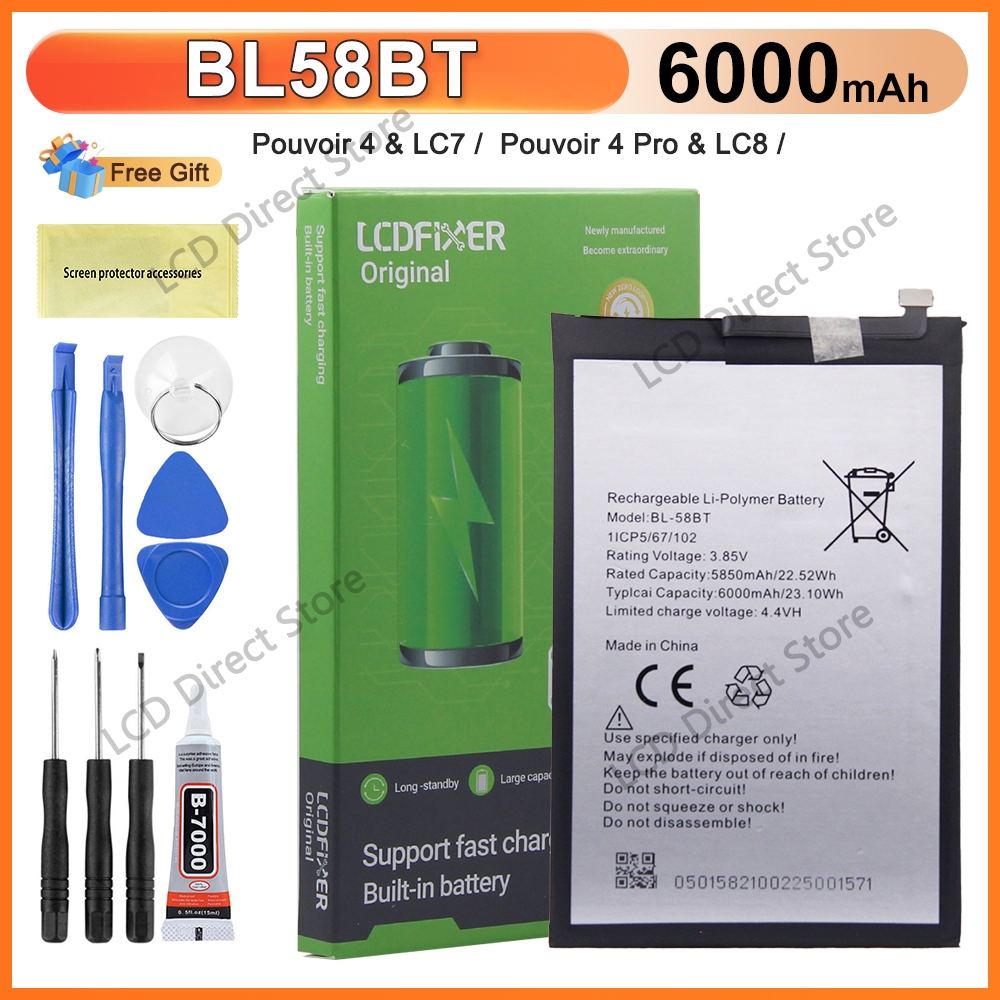 Battery Replacement 58BT For Tecno Pouvoir 4 / 4 PRO LC7 LC8 / Spark 6 ...