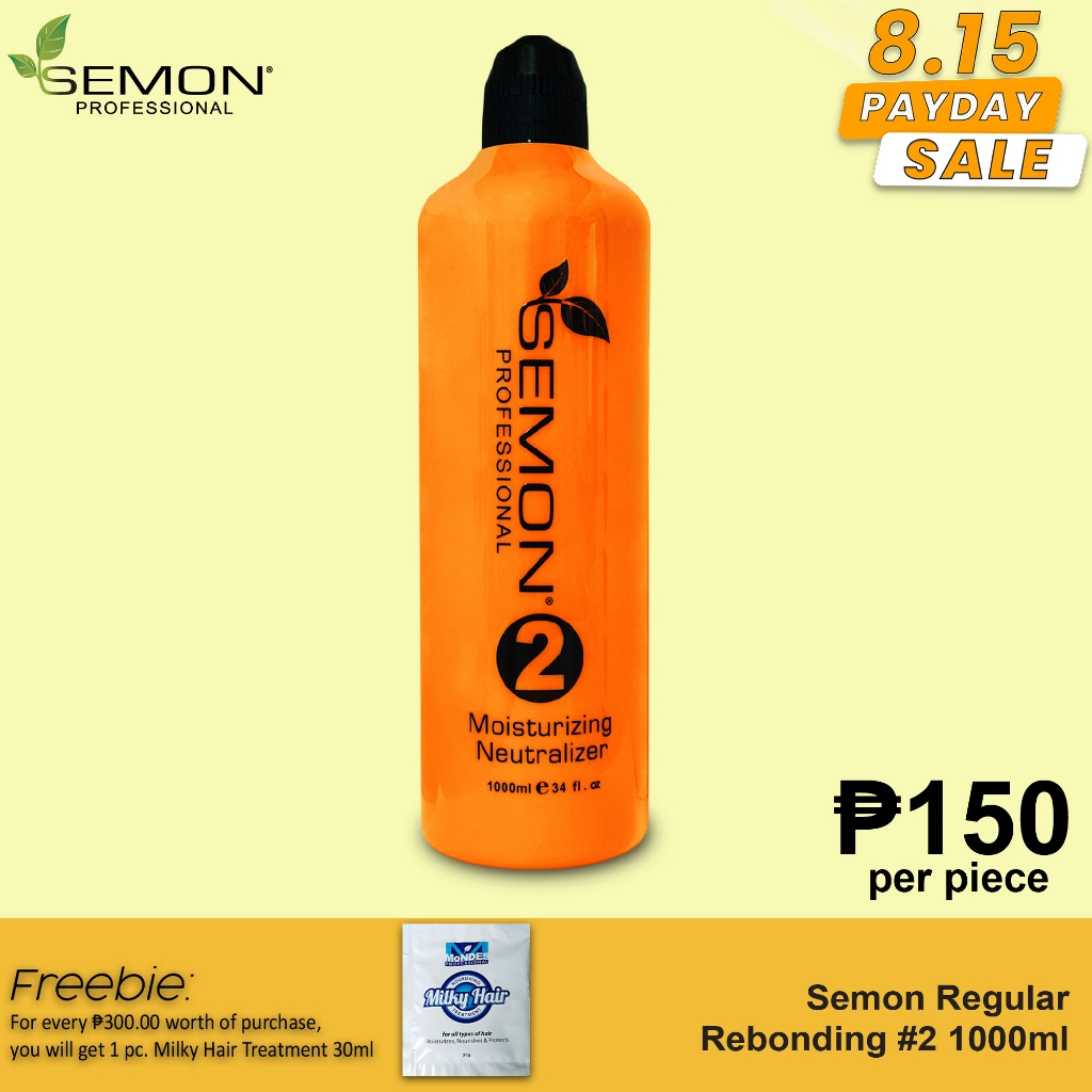 Semon Rebonding Regular Yellow #2 ONLY 1000ML | Shopee Philippines