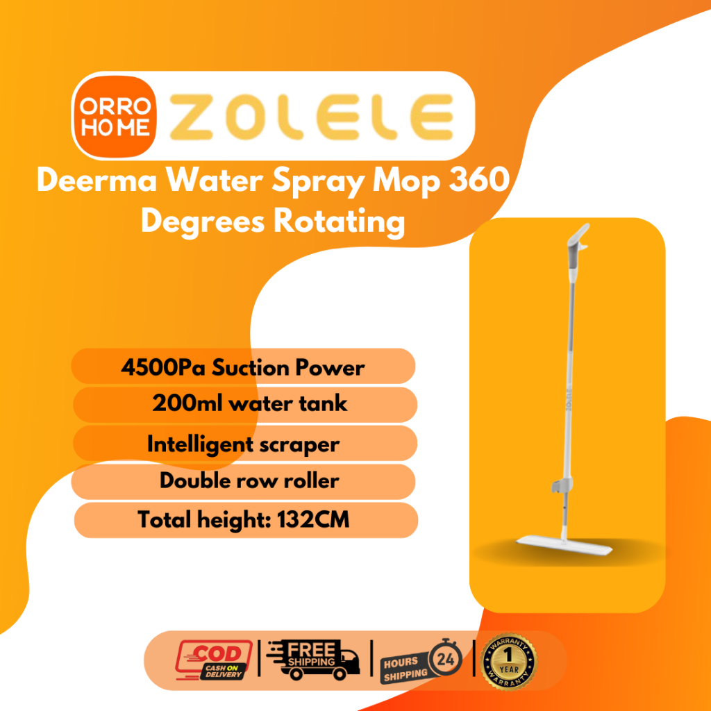 Orro Home Essential Zolele Deerma Water Spray Mop 360 Degrees 200mL ...