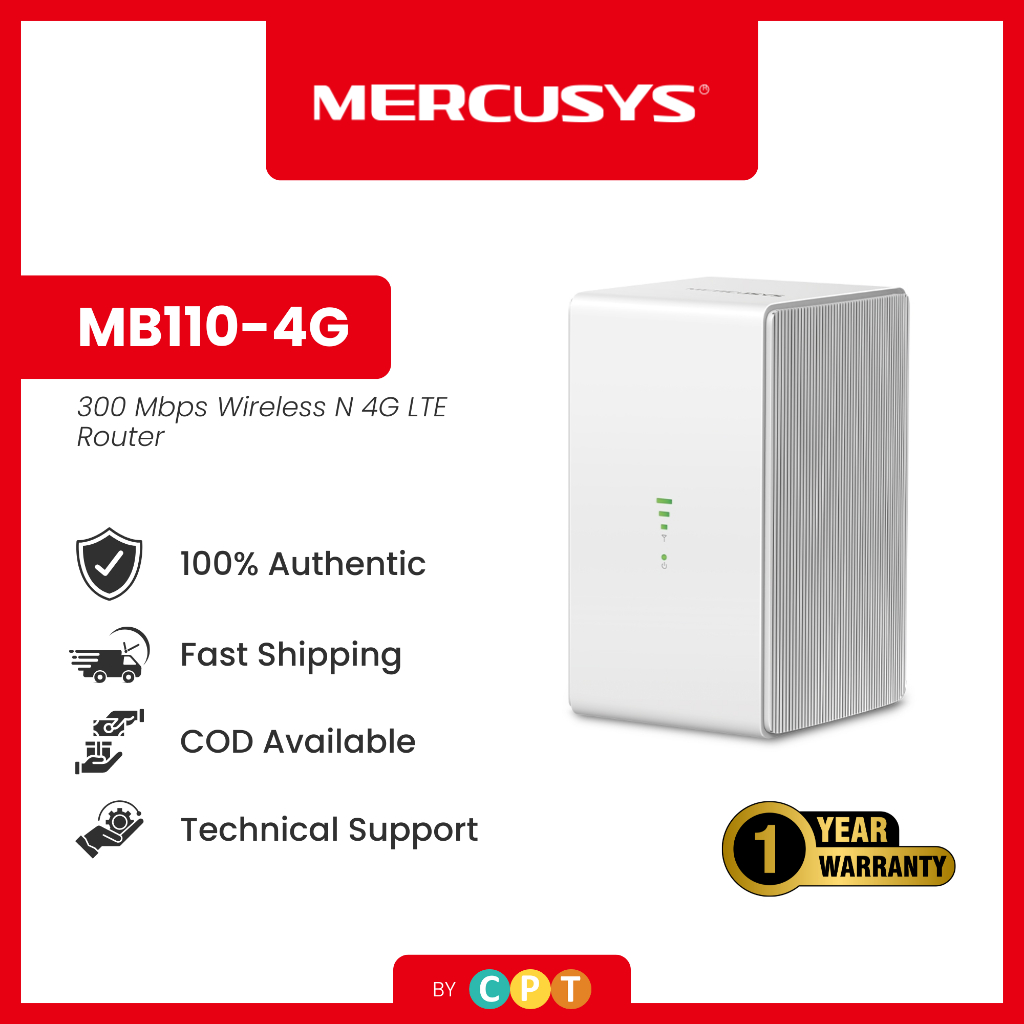 Mercusys | MB110-4G | 300Mbps | Wireless N | 4G | LTE | Router | Wi-Fi ...