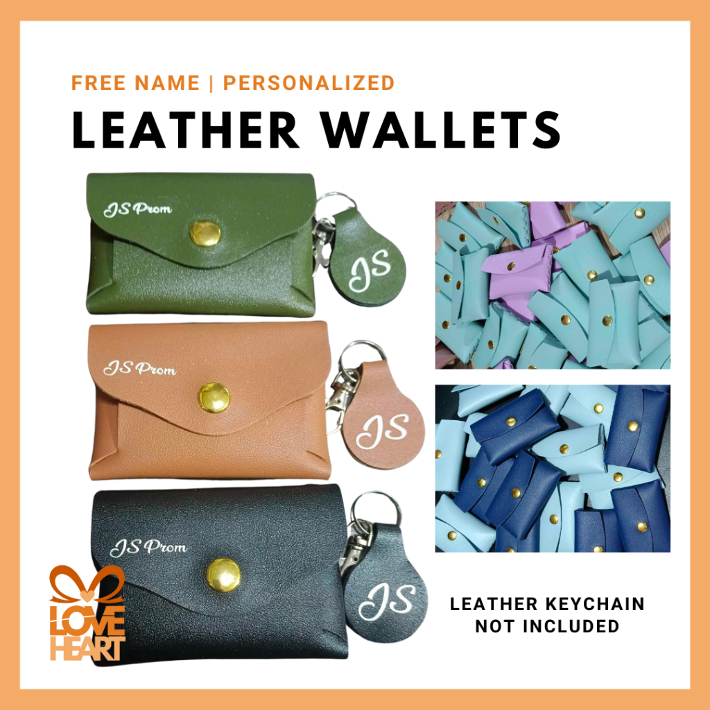 PERSONALIZED LEATHER WALLETS | FREE NAME | Shopee Philippines