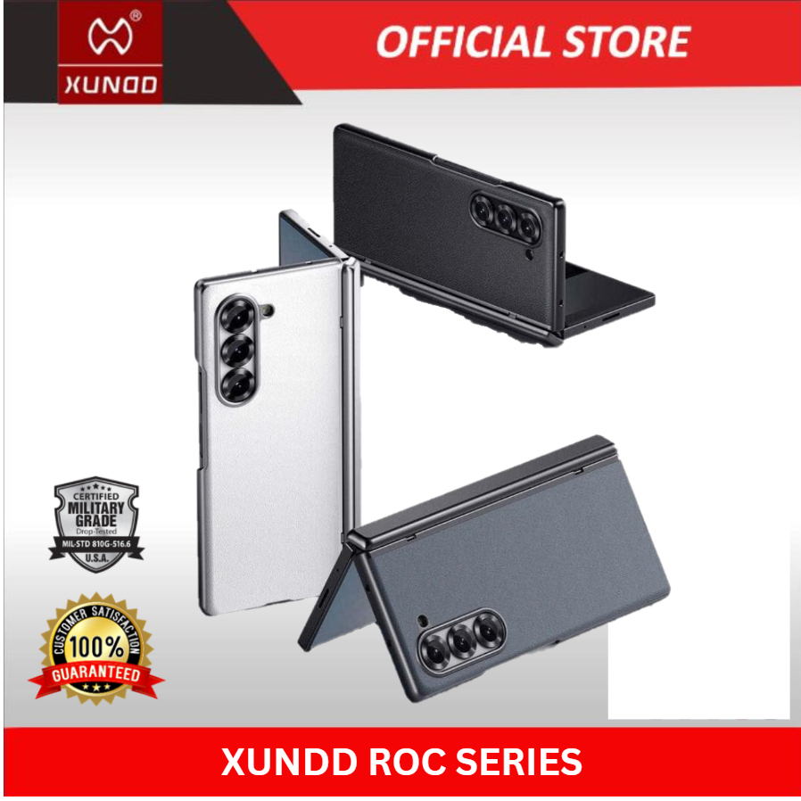 XUNDD ROC Series Leather Shockproof Case for SAMSUNG Z FOLD 6 5 4 Case ...