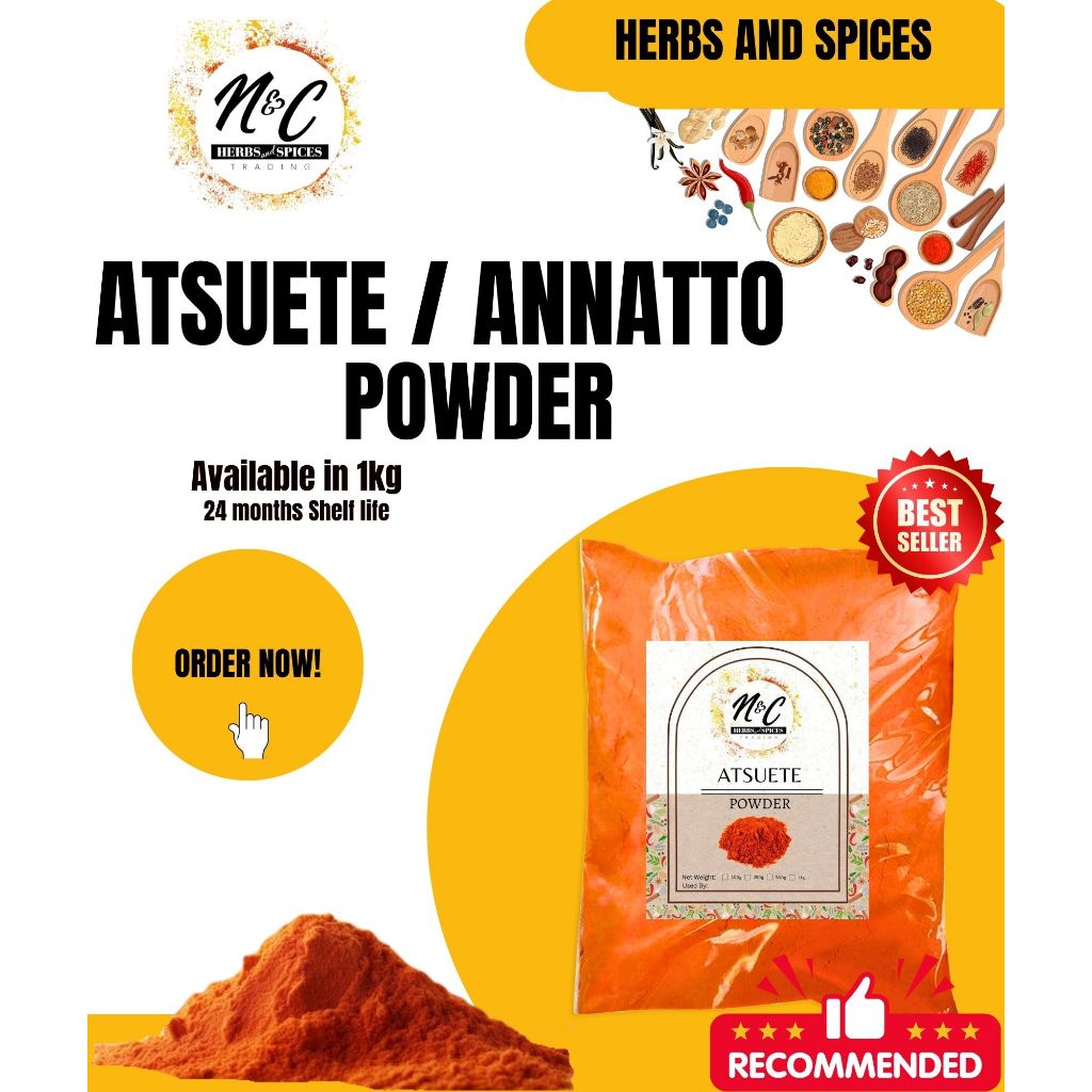 Atsuete Powder / Annatto Powder 100grams, 250grams, 500grams, 1kilogram ...