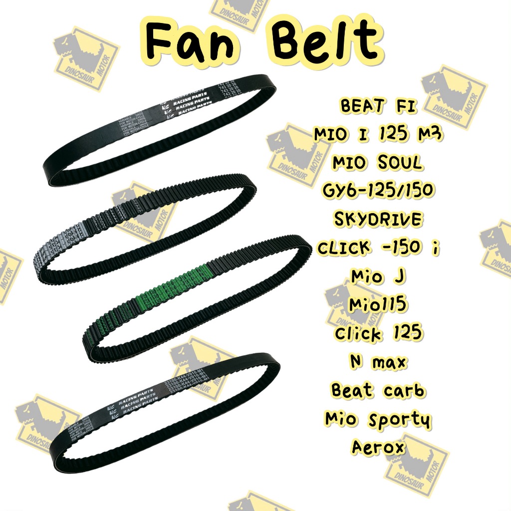 Motorcycle Fan Belt BEAT FI/MIOI125/M3/SKYDRIVE/CLICK150i/NMAX ...