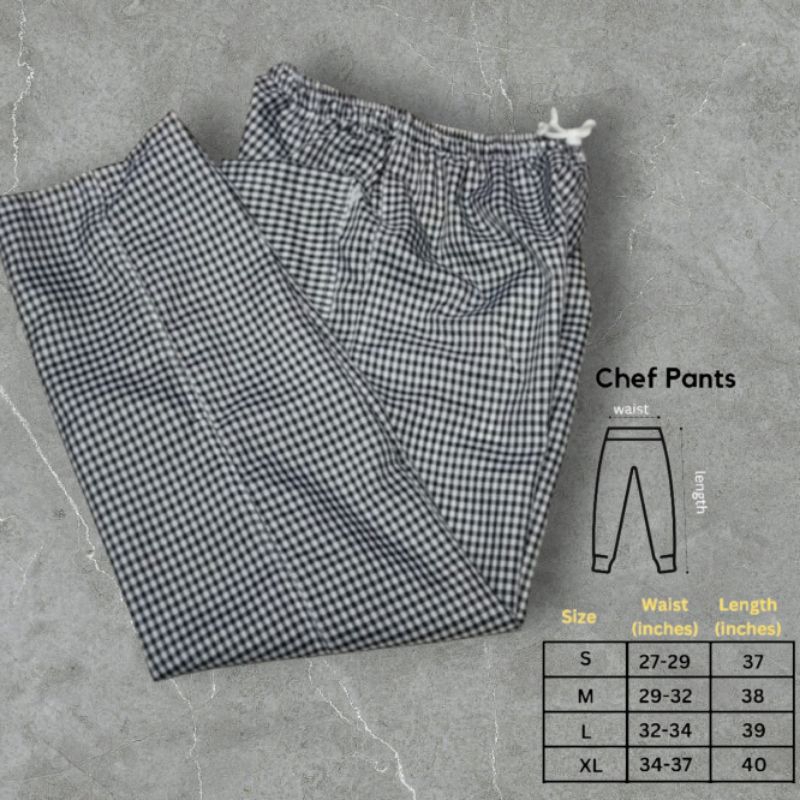 CHEF PANTS CHECKERED(SMALL-XL) | Shopee Philippines
