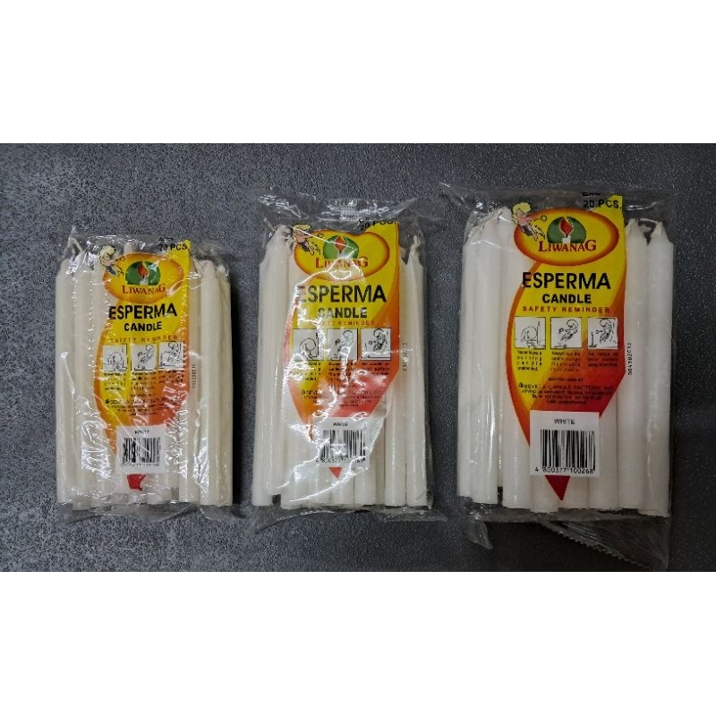 Liwanag Esperma Candle. Variation: E#2, E#3, E#5, E#14, E#16, E#18 ...