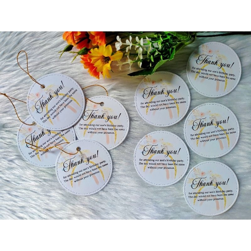 Thank you cards and Souvenir tags (30 pcs. minimum order) | Shopee ...