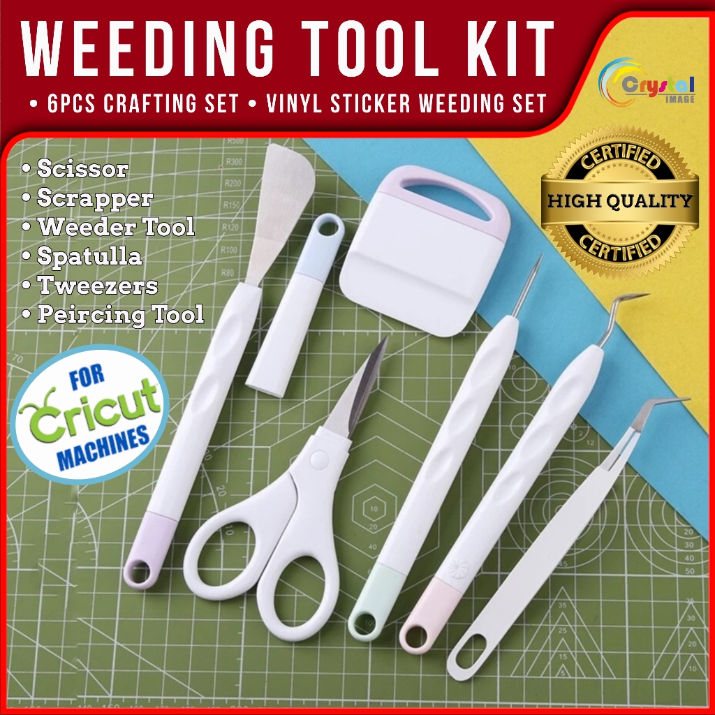 6 PC Weeding Tool Kit Craft Tool Set | Cricut Cutter Sticker Vinyl 6in1 ...