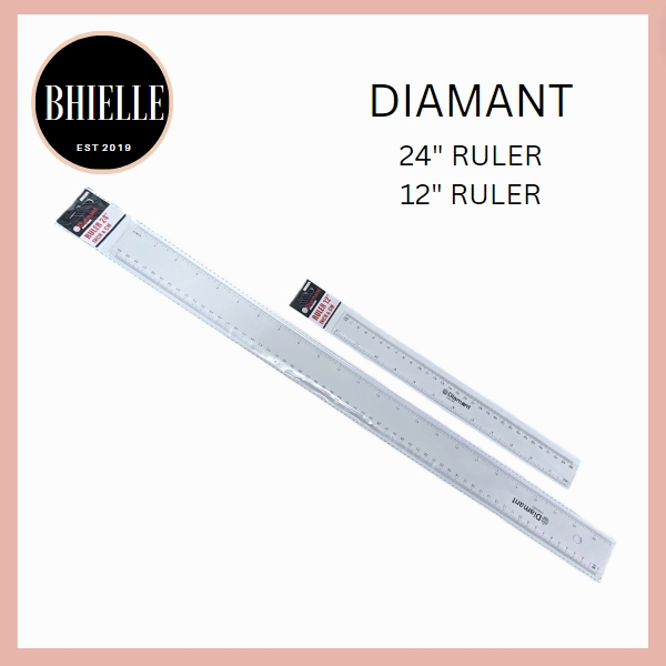 Diamant Clear Ruler 12inches / 24 inches | Shopee Philippines