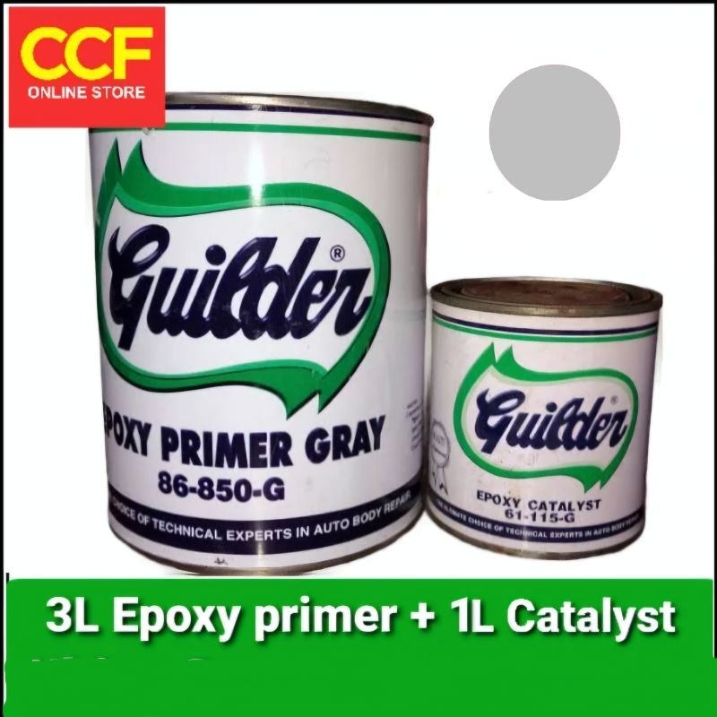 Guilder Epoxy Primer Gray with Epoxy Catalyst Gray 4 Liters / 1 Gallon ...