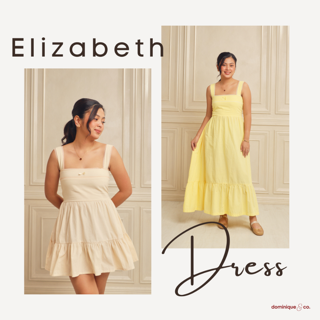 Elizabeth Linen Dress l Dominique & Co | Shopee Philippines
