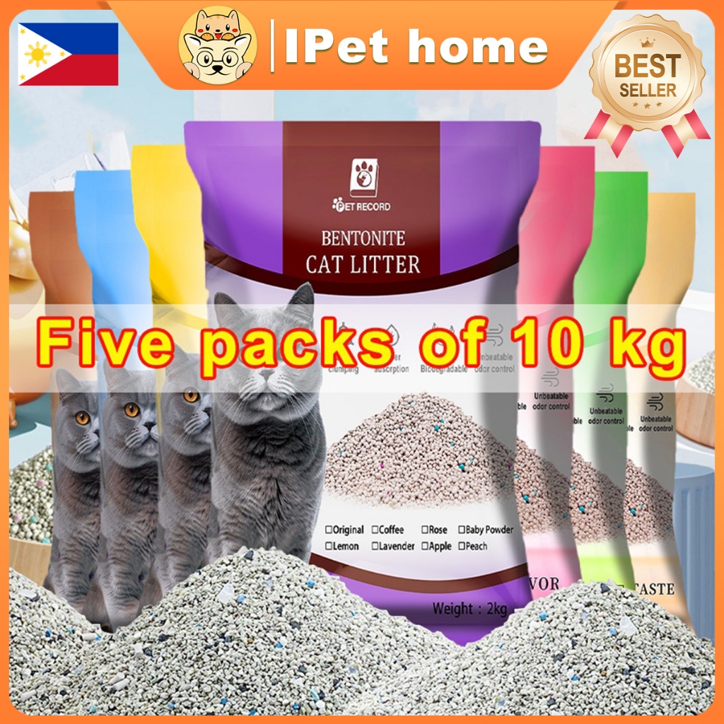 PET RECORD【10KG】Cat Litter Sand Bentonite litter 8 scents deodorized ...