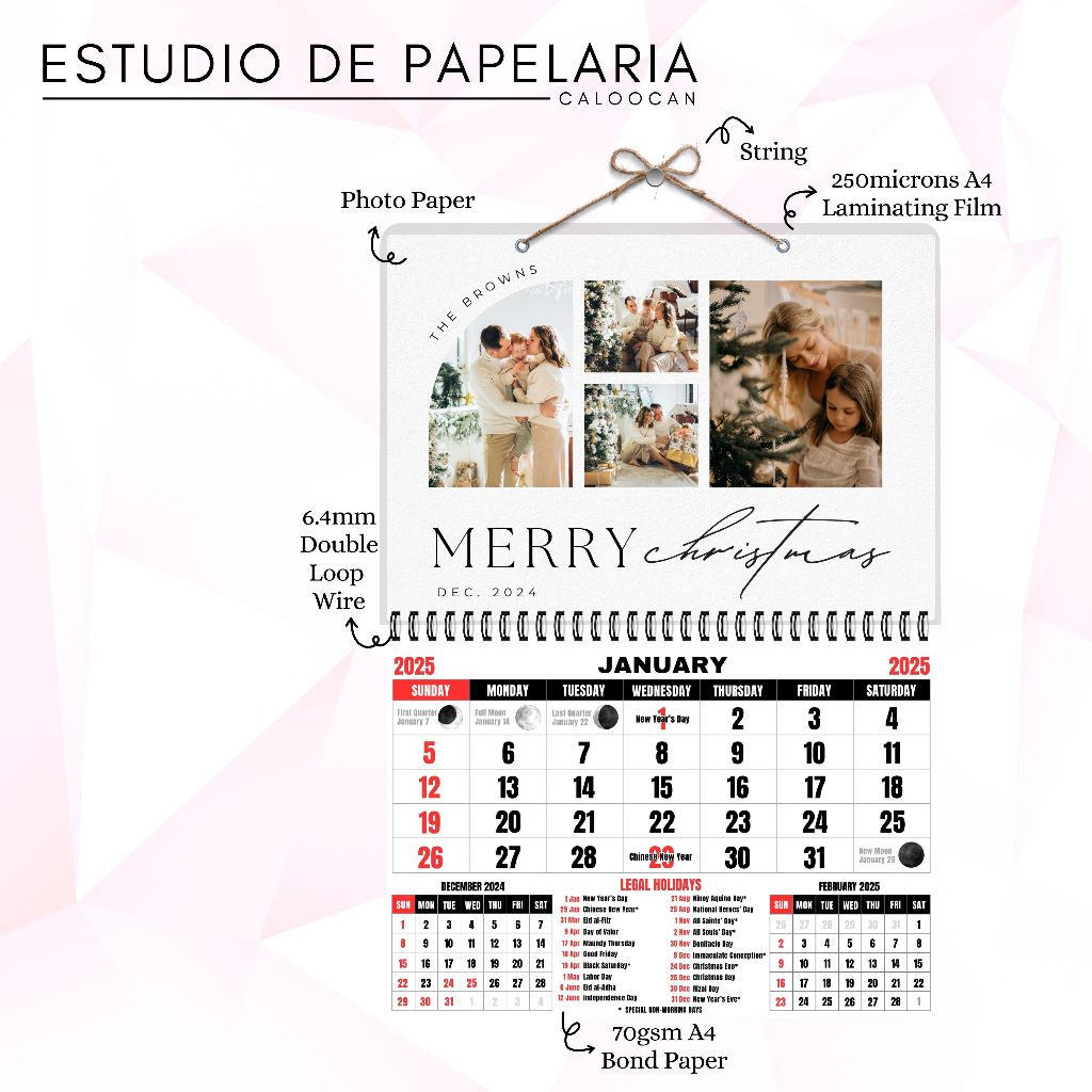 Estudio | 2026 Personalized Laminated Calendar | Shopee Philippines