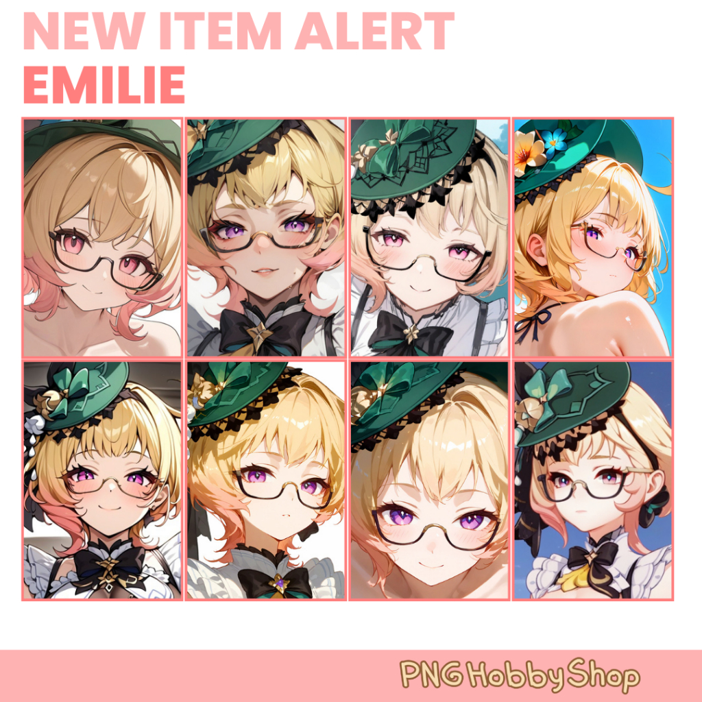 Emilie Genshin Impact Anime Photocard and Keychain - PNG Hobby Shop ...