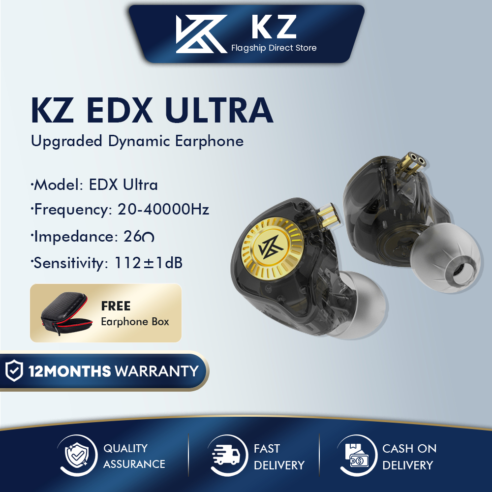 KZ EDX / EDX Ultra Upgraded Dynamic in-Ear Wired Earbuds Headset HiFi ...