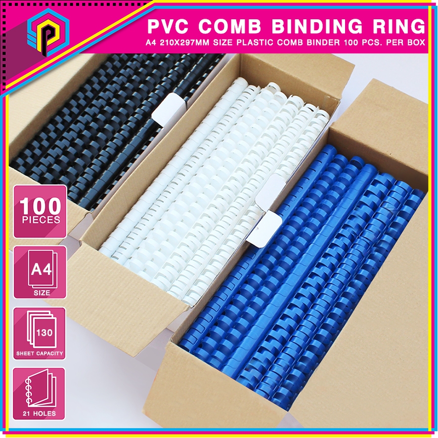Plastic Comb Binder Rings PVC Plastic Binder Comb Coil Loose-Leaf A4 ...
