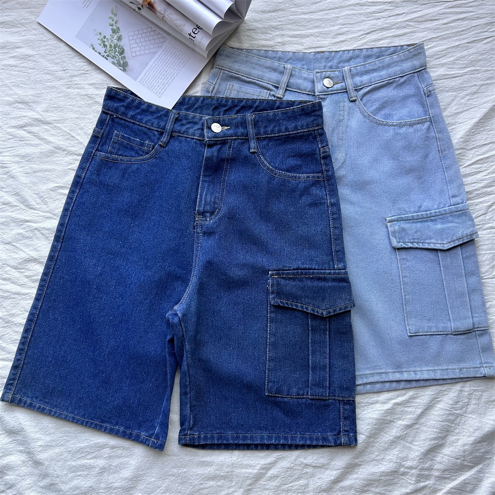 High Waisted Jorts for Men&woman Cargo Denim Shorts for women Korean ...