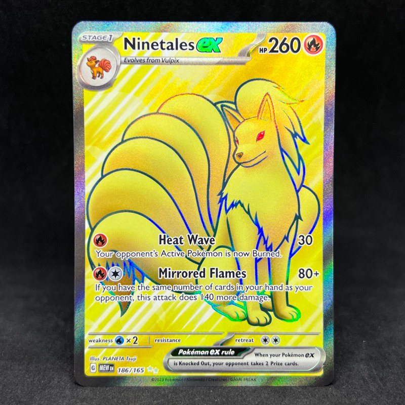 Pokemon TCG Ninetales ex Full Art Secret Rare 186/165 2023 Scarlet ...