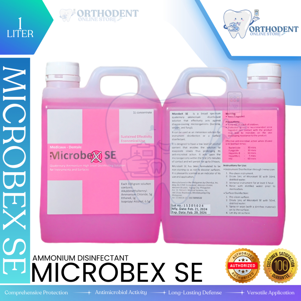 Microbex SE Ammonium High-Level Solution - Dental Instrument & Surface ...