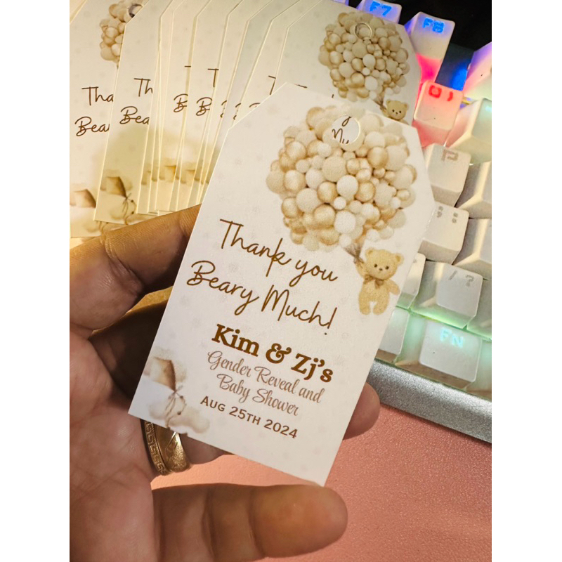 GEM Customized Souvenir Tag Baptism Baby Shower Birthday Debut Wedding ...