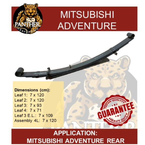 Molye / Leaf Spring for Mitsubishi Adventure Rear (MATIBAY) | Shopee ...