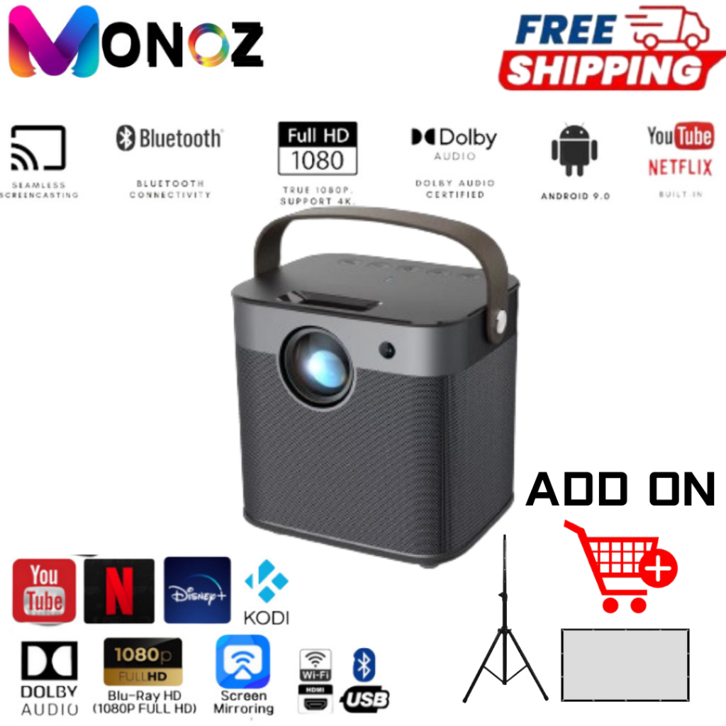 Q5 4K Home Theater Projector – WiFi, Bluetooth, HDMI, USB, Big Screen ...