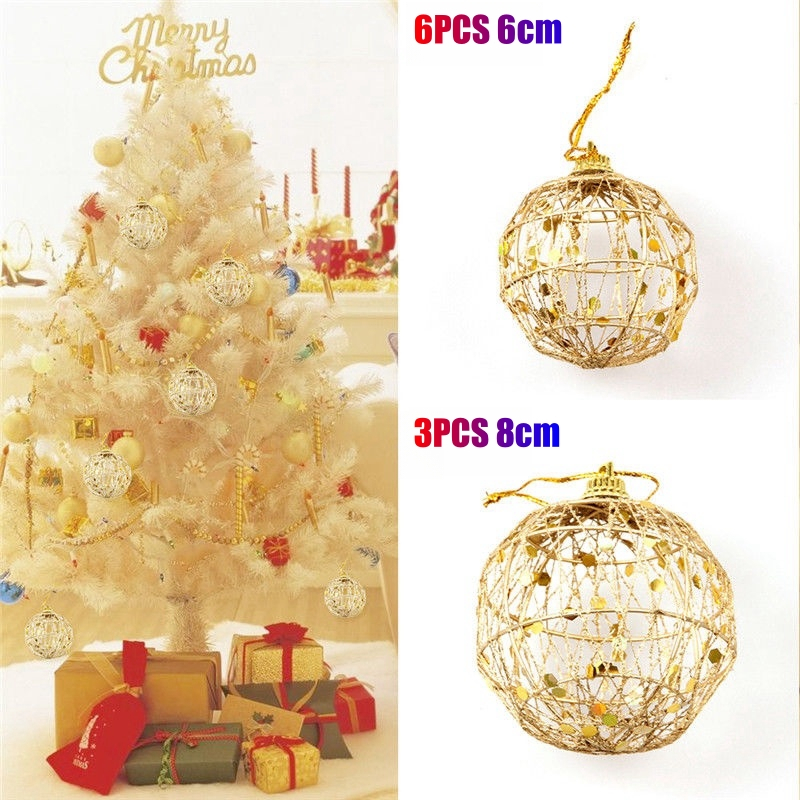 Christmas Hollow Wire Balls for Christmas Tree Decorations Large ...