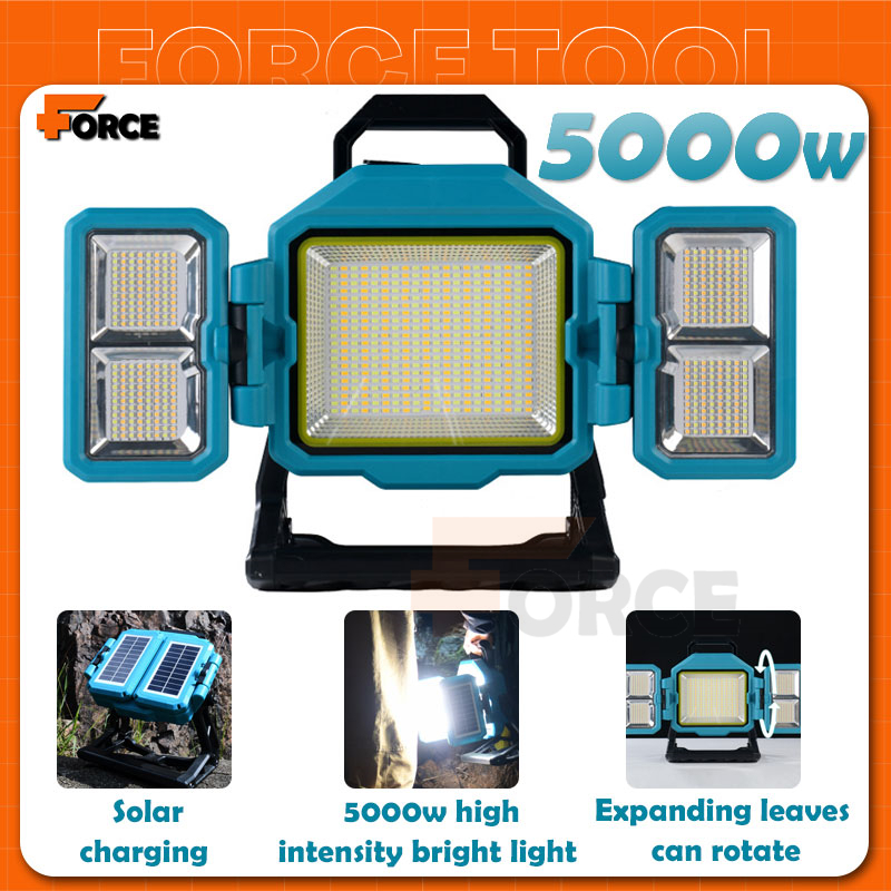 5000W Solar Flood Light Spotlight Folding Camping Work Outdoor ...