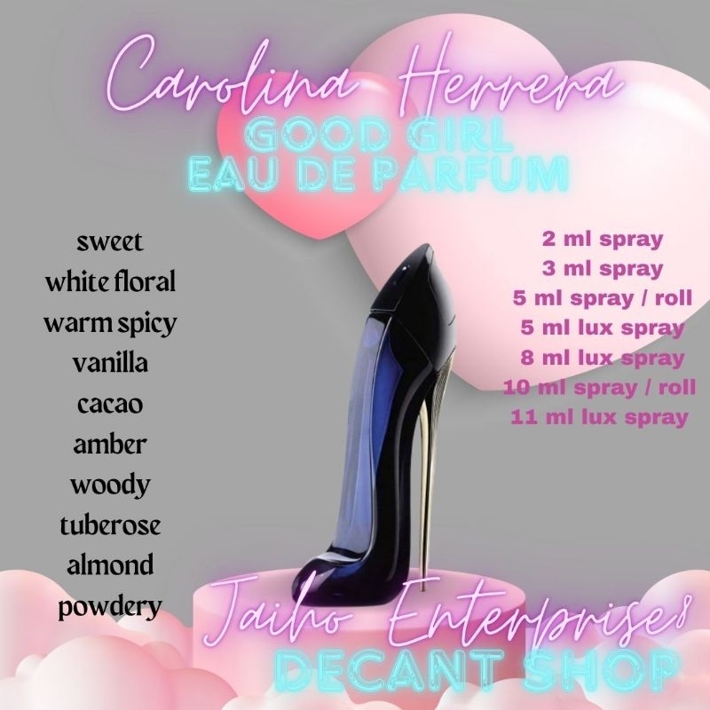 Authentic Perfume Samples Carolina Herrera Good Girl EDP 2-11ml ...