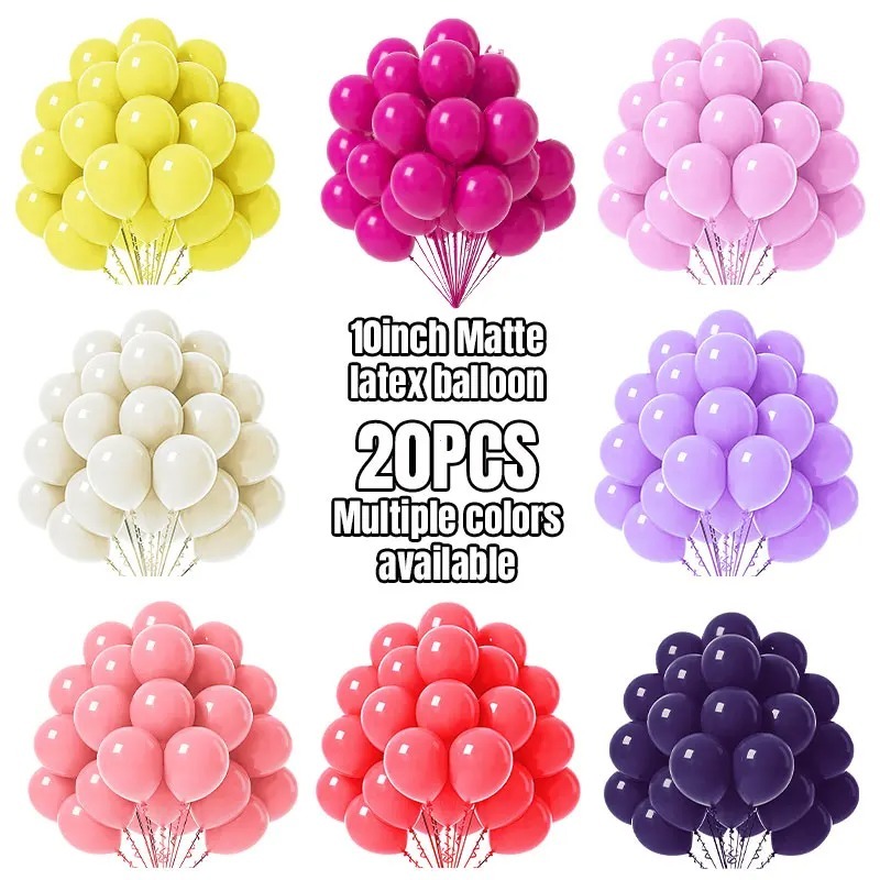 20pcs 12inch Retro Matte Latex Balloon Wedding Birthday Party ...