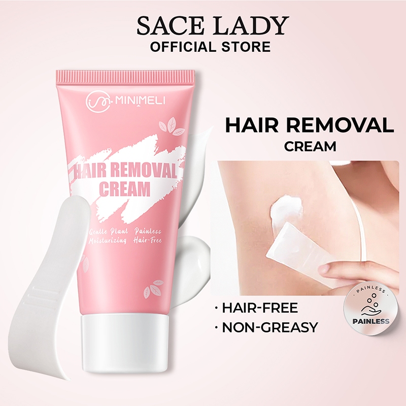 MINIMELI Fast Hair Removal Cream Gentle Plant Painless No Residue ...
