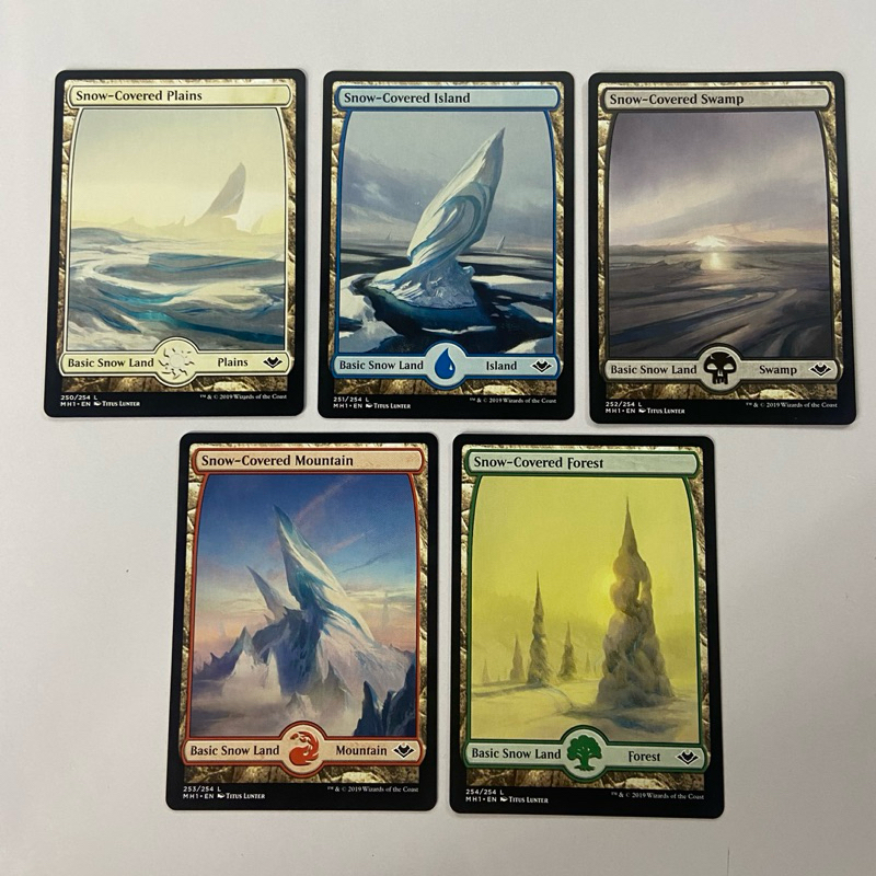 SNOW-COVERED PLAINS ISLAND SWAMP MOUNTAIN FOREST MH1 MODERN HORIZONS 1 ...