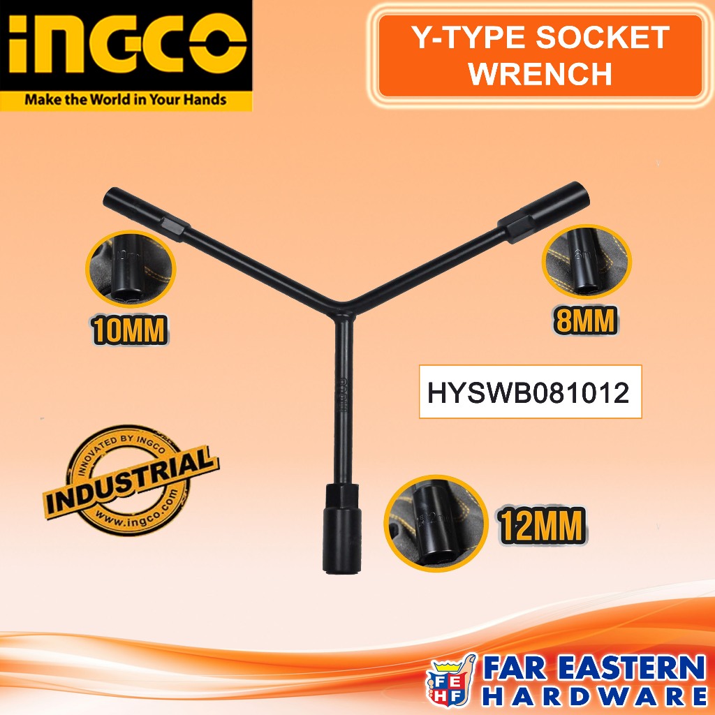 INGCO Y-Type Socket Wrench HYSWB081012 INHT | Shopee Philippines