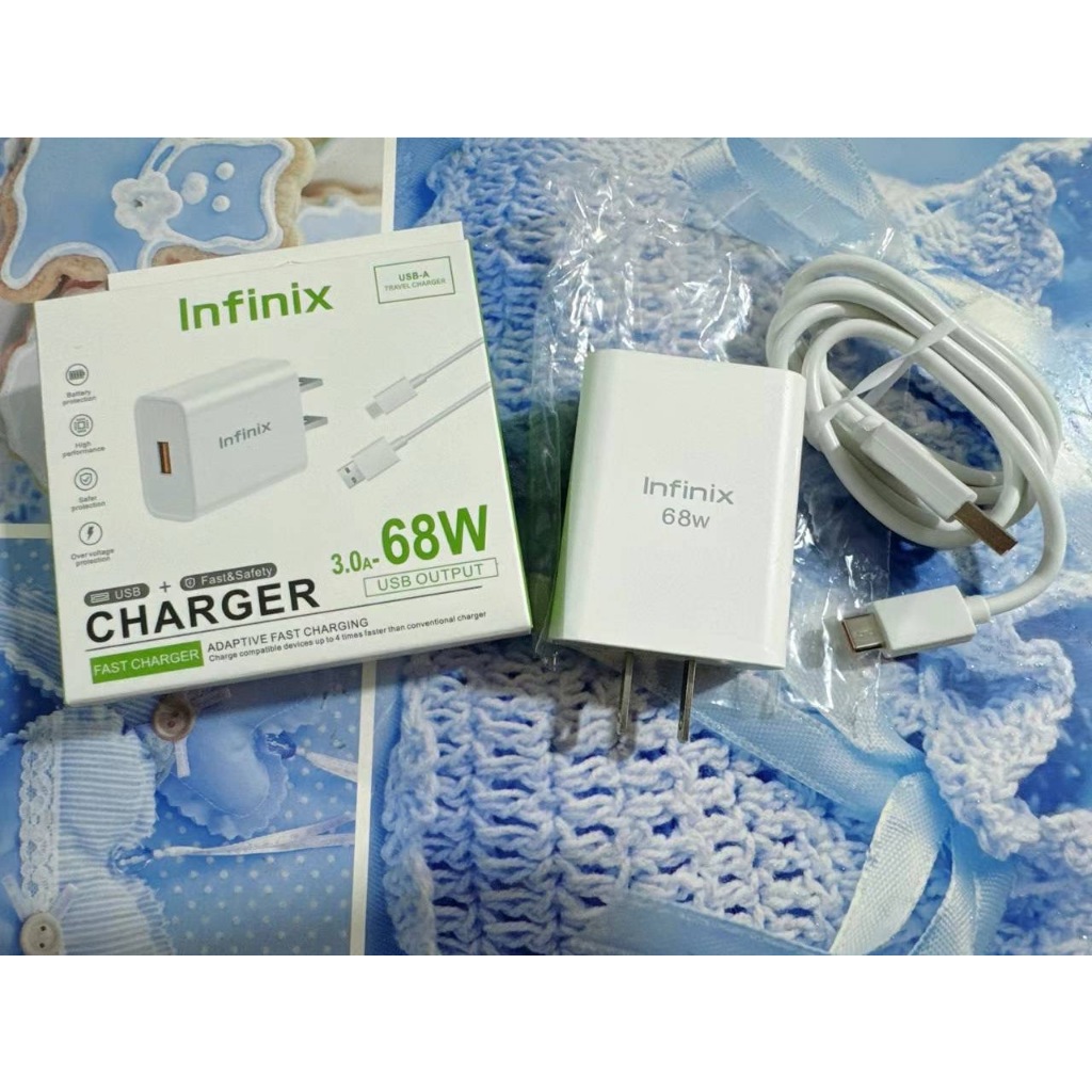 New High Quality INFINIX 68W/45W Travel Fast Charger with Type C USB ...