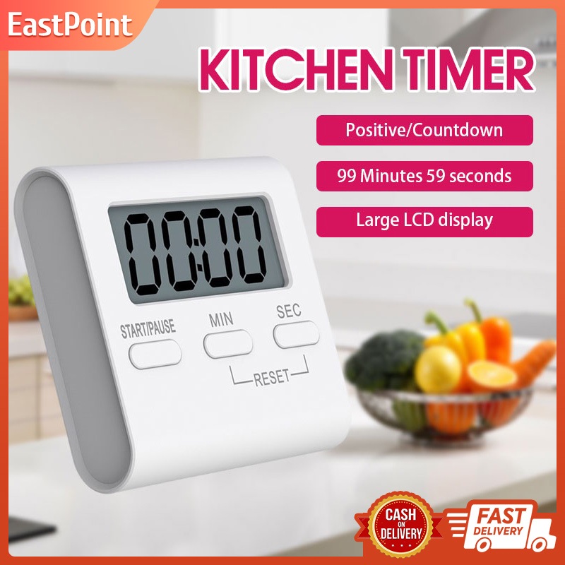 LCD Digital Mini Electronic Timer Count Down Study Alarm Magnetic ...