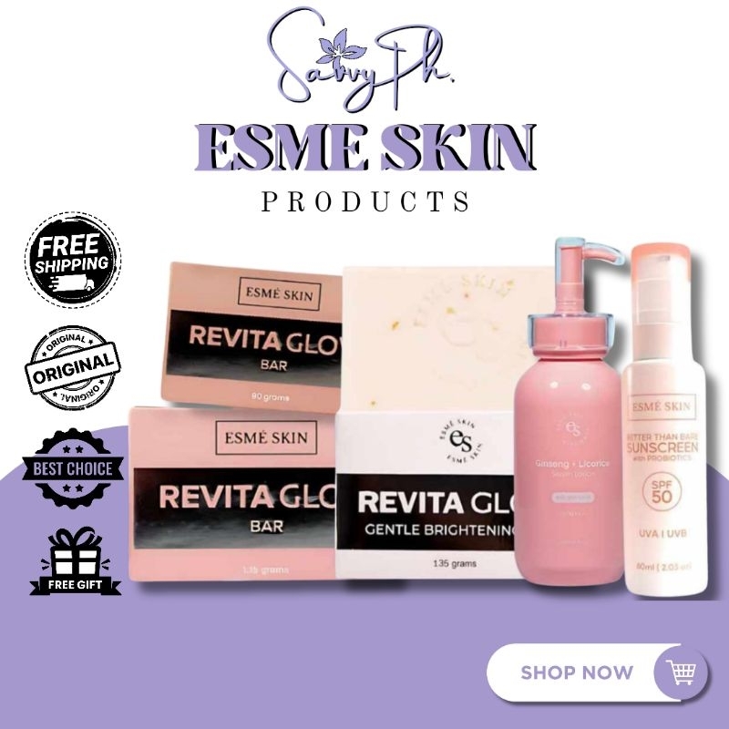 Esme Skin Revita Glow Bar Soap | Revitalizing Kit | Sunscreen | Lotion ...