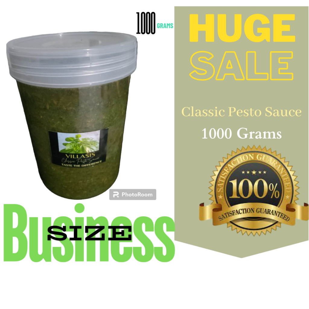 1000 grams Classic Pesto Sauce/ Sulit/ Negosyo pack/Party Pack ...