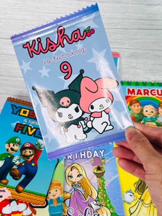 DISNEY-COCO NEMO INSIDE OUT LILO Chip Bags Party Loot Bag Personalize ...