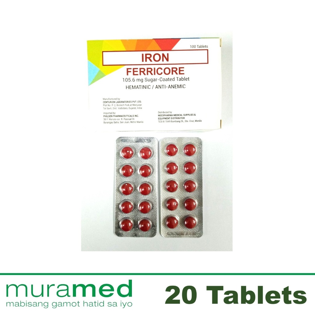Ferrous sulfate (Ferricore) Tablet 20's | Shopee Philippines